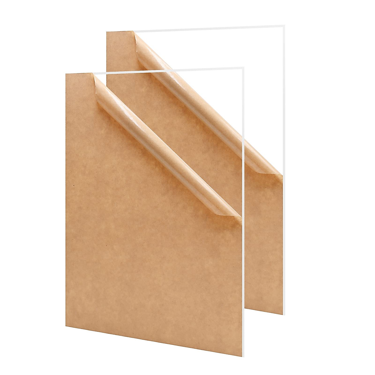 KINLINK 8x12 Plexiglass Sheets 1/8 inch-3mm Clear Acrylic Sheets, Clear Plastic Board Polycarbonate Sheet for DIY Project, Craft, Picture Frames, Acrylic Sign, Weding Invitaton, 2 Pack
