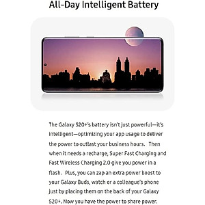 Samsung Galaxy S20+ 5G, US Version, 128GB, Cloud Blue for GSM (Renewed)