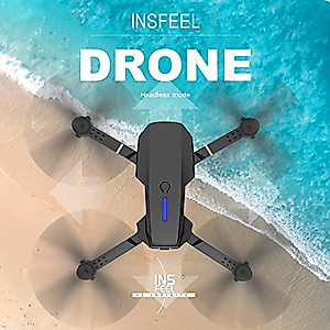Mini Drone with Camera for Adults - Christmas Toy Gift for Teenage Boy Girl Kids Beginner Age 8-10-12 Years Old - RC Quadcopter Multirotors | Foldable UAV | WiFi HD FPV Live Video | One Key Take Off/Land | Altitude Hold | Headless Mode | 360° Flip | Carry