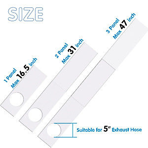 Air Jade Portable Air Conditioner Window Kit, Universal Fit AC Exhaust Hose of 5" Diameter, Sliding Window Vent Kit with Foam Seal Strip, Adjustable AC Window Kit for Mobile Air Conditioner
