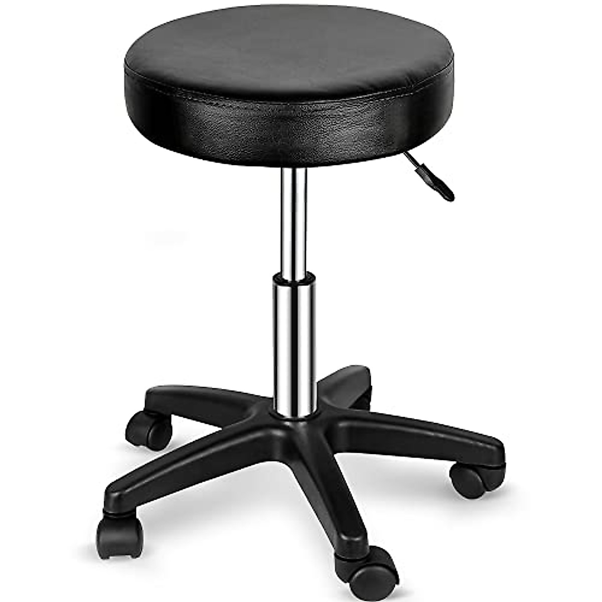 Nova Microdermabrasion Adjustable Hydraulic Rolling Swivel Salon Stool Chair Tattoo Massage Facial Spa Stool Chair Black (Black)