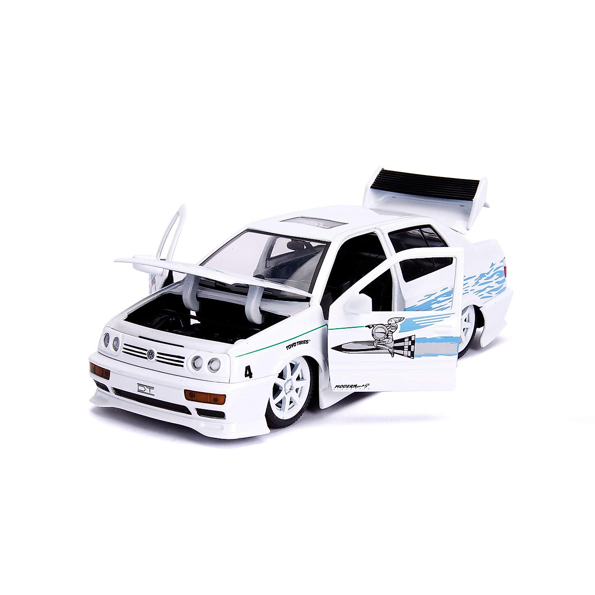 Jada Toys Fast & Furious 1:24 Jesse's Volkswagen Jetta Die-cast Car, Toys for Kids and Adults, White (99591W)