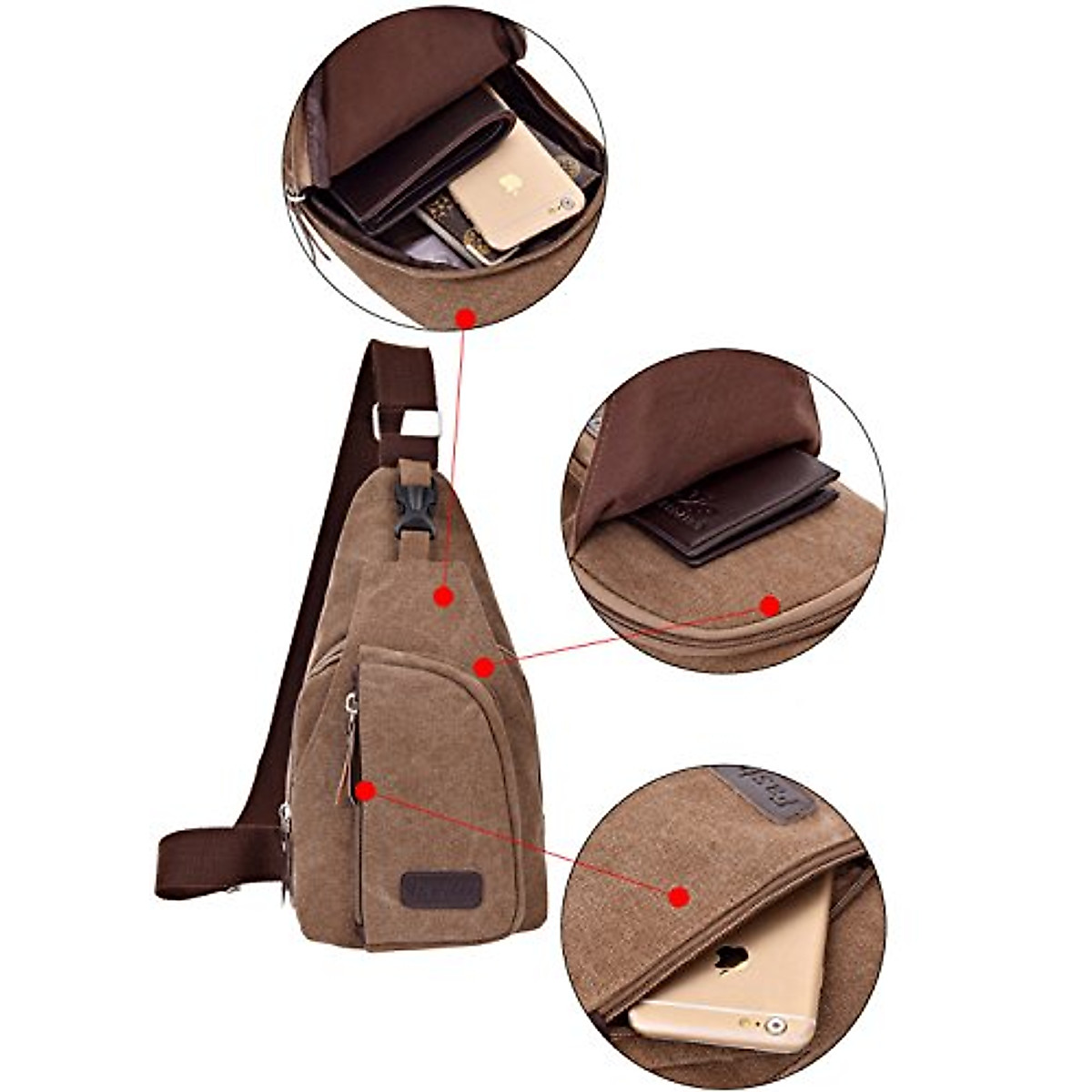 LemonGirl Sling Chest Bag Unisex Shoulder Crossbody Backpack Travel Hiking Camping