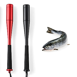 owhelmlqff Fishing Priest Fish Whacker Hammer Stick Accessories Wear-Resistant for Fisherman Black