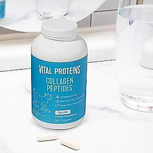 Vital Proteins Collagen Pills Supplement (Type I, III), 360 Collagen Capsules, 3300mg Serving Help Support Healthy Hair, Collagen Supplement