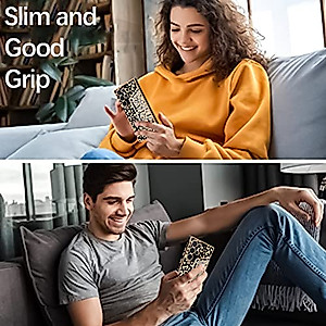 Fiyart Designed for Samsung Galaxy S22 Ultra Case Cheetah Print Design for Women Girls Soft TPU Plating Full Camera Lens Protection Leopard Print Phone Cover Bumper for S22 Ultra 6.8"-Black