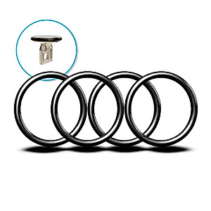 STEADYKLEEN - Sink Drain O Ring (4), Plunger Rubber Gasket for 3 Compartment Sink Style Drain, Replacement O Rings, Complements Twist Waste Valve Drain Stopper for 3-Tier Sink Drain - 4 Total