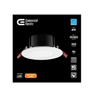 4 in. White Flush Round Wet Rated LED Integrated Recessed Lighting Ki