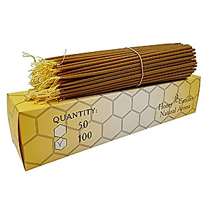 100 Natural Pure Beeswax Taper Candles 9 Inch Tall Church Jerusalem Holy Land Scented Candle Gift Box