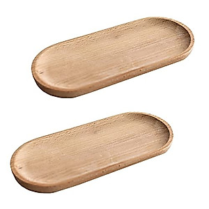 4pcs Rectangular Trays Table Wooden Decoration Appetizers Appetizer Dessert Retro Cuake Japanese Plates Wedding Dish Nut Coffee Tray, Dinne Kitchen Pastries for Bars