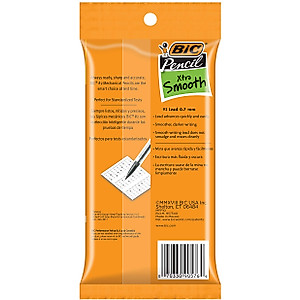 BIC Xtra-Smooth Mechanical Pencils With Erasers, Medium Point (0.7mm), 10-Count Pack, Mechanical Pencils for School or Office Supplies (MPP101-BLK)