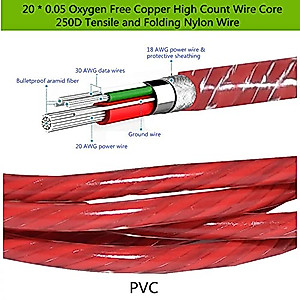 SE535 Cord with Microphone Compatible with SHURE SE215 SE846 SE425 SE535LTD-J SE315 YINYOO PRO H5 HQ5 Better Earphones (Red)