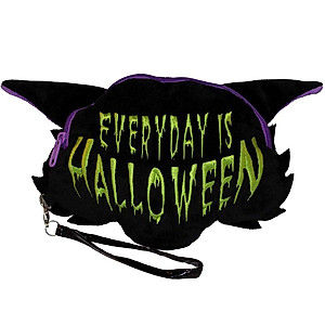 kreepsville 666 Kattitude Wristlet Plush Purse Black