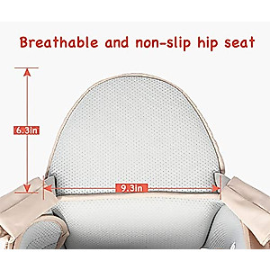 Baby Hip Seat Carrier Baby Waist Stool for Child Infant Toddler with Adjustable Strap Buckle Pocket Soft Inner Huge Storage (Dark Blue)