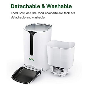 iPetDog Automatic Cat Feeder,7L Smart Auto Pet Dog Feeders, Dog and Cat Food Dispenser with Voice Recorder, Portion Control and Programmable Timer for 4 Meals