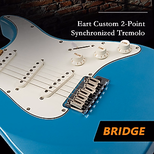 EART NK-VS60 6 String Solid Body Electric Guitar,Roasted Mahogany Body, Full-Size Electric Guitar Alnico-V Pickups, Tremolo System Electric Guitars