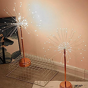 TQNSSM Remote Control LED Copper Wire Fireworks Lights for Home Outdoor Garden Courtyard Wedding Decoration(White)
