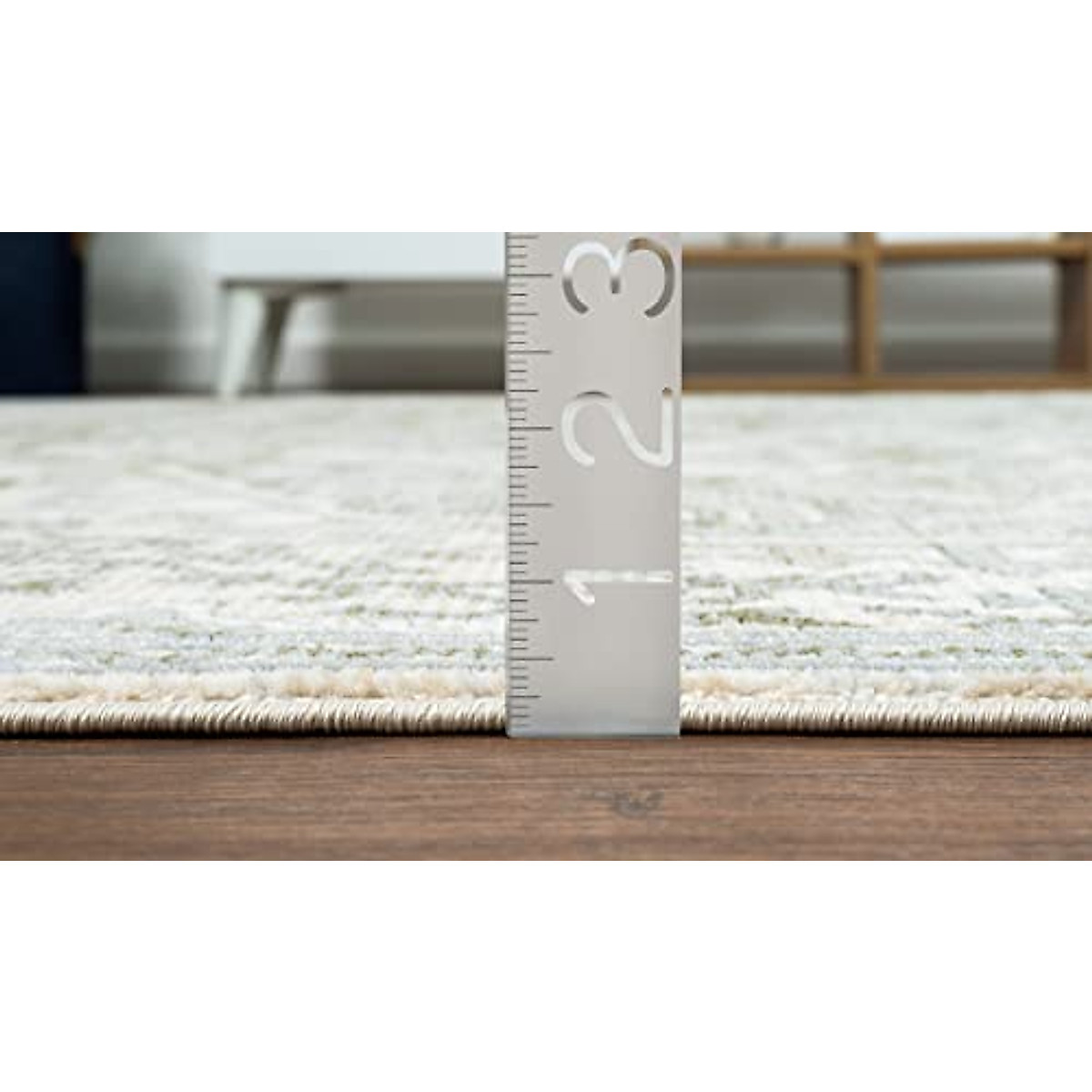 Abani Savoy Collection Area Rug - Beige/Green Vintage Design - 5'3" x 7'6" - Easy to Clean - Durable for Kids and Pets - Non-Shedding - Medium Pile - Soft Feel - for Living Room, Bedroom & Office