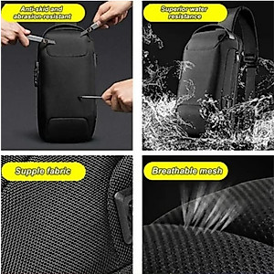 USB Charging Sport Sling Anti-theft Shoulder Bag, Anti Theft Sling Bag, Waterproof Shoulder Backpack, Sports Crossbody Bag