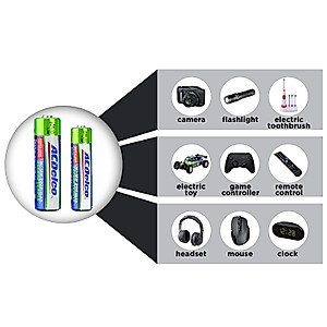 ACDelco 2-Hour Fast Battery Charger Includes AA Rechargeable Batteries and Car Adapter, 4 Count