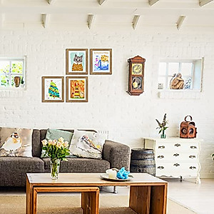 Frametory, 10x12.5 Kids Artwork Frames - Magnetic Front Opening, Tempered Glass, Tan Interchangeable Frames Can Hold About 50 PCS Artwork, Drawing, Paintings, Pictures, Art - Set of 4