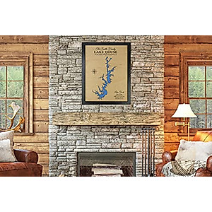 Personalized House Decor Wood Lake Map of Any Lake - Customized Handmade Gifts for Lake House Wall Decor