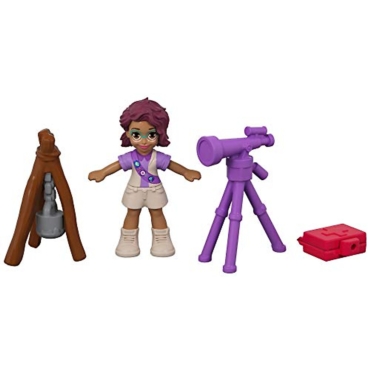 Polly Pocket Tiny Pocket Places Camping Compact! Shani Doll