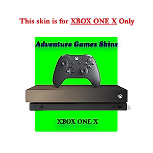 Adventure Games - Reaper, Purple Skull - Vinyl Console Skin Decal Sticker + 2 Controller Skins Set - Compatible with XBOX ONE X gaming console systems