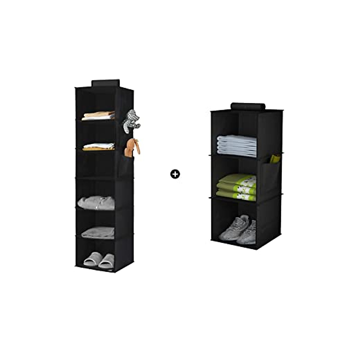 YOUDENOVA 6-Shelf Hanging Closet Organizer, 3-Shelf Closet Hanging Storage Shelves
