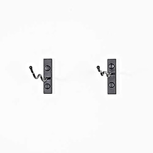 VintageView W Series Bottle Height Wall Mounted Metal Wine Rack (2 Bottles, Satin Black)