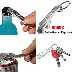 Kichwit Jar Opener Stainless Steel, Bottle Opener Keychain Included