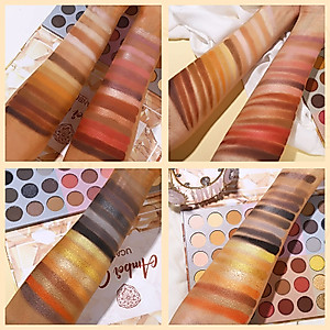 UCANBE 54 Color Eyeshadow Makeup Palette + 15 PCS Eye Brushes Set, Professional Matte Shimmer Eye Shadow Kit Highly Pigmented Long Lasting Waterproof Make up Pallet