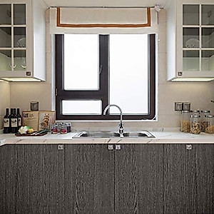 Homease Removable Wood Wallpaper, Peel and Stick Self Adhesive Vinyl Contact Paper for Cabinets, Walls, Countertops, Realistic Wood Grain Waterproof& Decorative Film (Black Wood, 23.6in x 16.4ft)