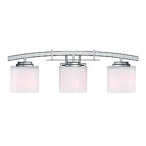 Hampton Bay 15041 Architecture 3-Light Brushed Nickel Vanity Light