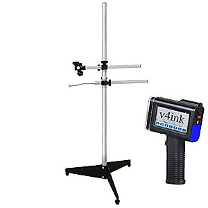 v4ink Universal Adjustable Holder Stand Freestanding Brackets Stainless Steel fits for BENTSAI Portable Handheld Inkjet Printer for Conveyor Assemble line Production