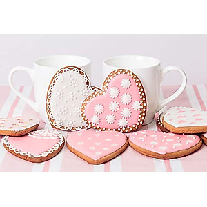Fox Run Heart Shaped Cookie Cutters, 5-Piece Set with Storage Tin Included, Stainless Steel