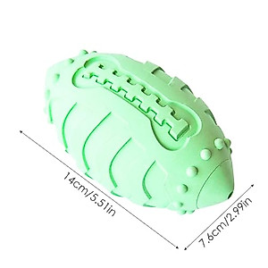 Pet Teething Toy, Odorless Rubber Squeaky Dog Toy Ball, Durable Soft Dog Chew Ball with Whistle, Small Medium Puppy Chew Ball for Playing Training Interacting Teeth Cleaning