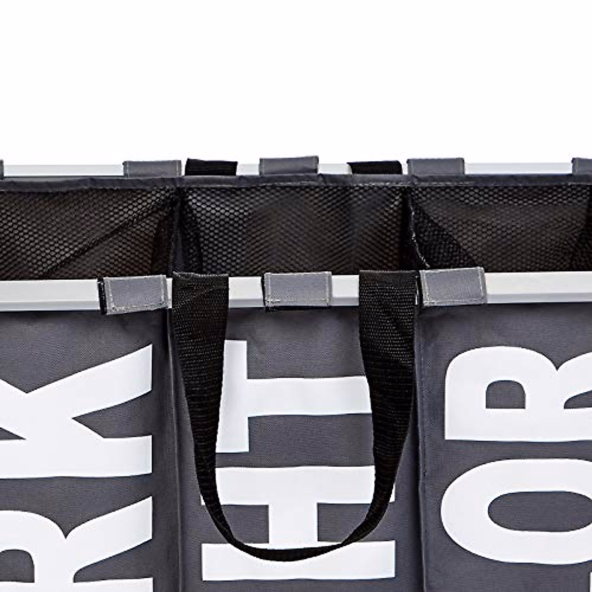 Amazon Basics Triple Laundry Basket Hamper, Dark Grey