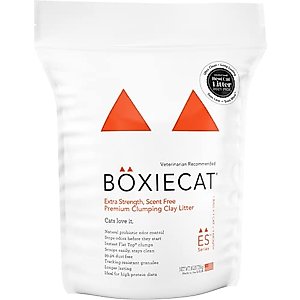 Boxiecat Extra Strength Premium Clumping Cat Litter - Clay Formula - Scent Free Multicat - Ultra Clean Litter Box, Probiotic Powered Odor Control, Hard Clumping Litter, 99.9% Dust Free