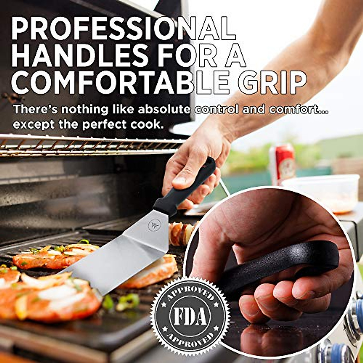 Weselyn Flat Top Grill Accessories Kit - 11-Pc Griddle Set with Melting Dome, Burger Spatulas, Scraper, Egg Rings and Squirt Bottles - Stainless Steel BBQ Tool Kit Ideal Blackstone Accessories