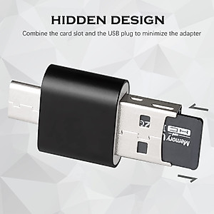 [2 Pack] Micro SD Card Reader for Android Phone,Micro SD Card to USB Adapter, Mini USB C Card Reader for Camera Memory Card Reader, Wansurs Card Reader for PC and Android Phone