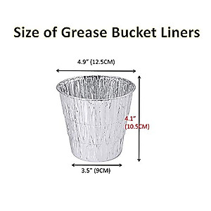 Grill Grease Bucket Liners Replacement Parts BAC407z for Traeger Wood Pellet Grills & Z Grills Smoker,24-Pack