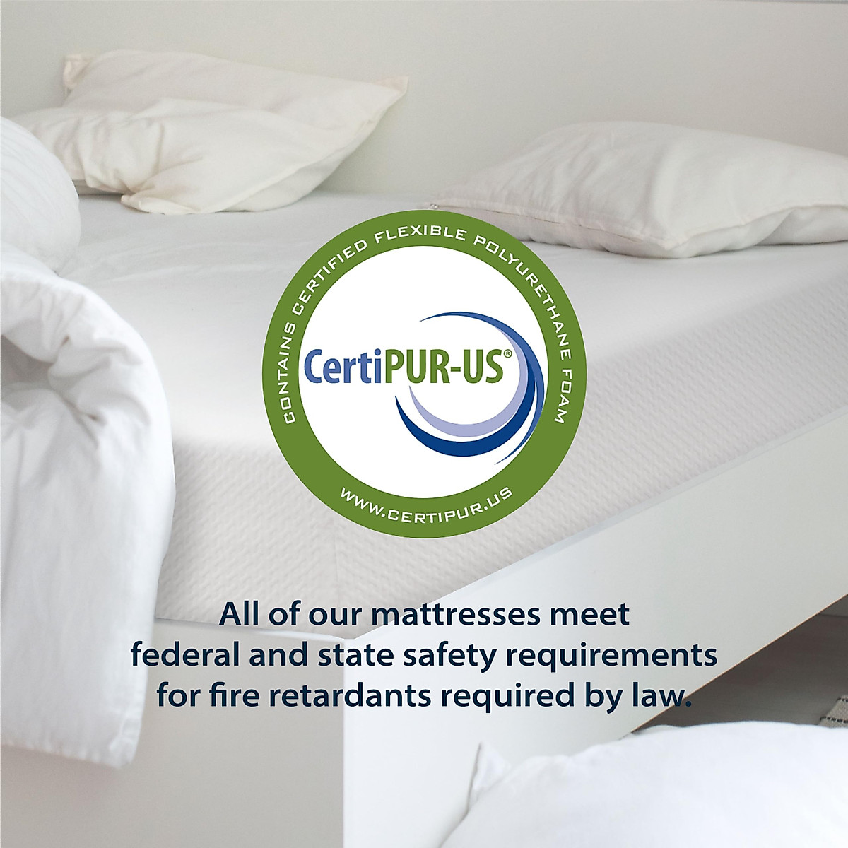 HOMES: Inside + Out Nixy Twin Size Mattress 5 Inch Foam Mattress in a Box, Bamboo Charcoal Foam Mixed High-Density Base for Cool Sleep & Pressure Relief, Medium Firm CertiPUR-US Certified Mattresses