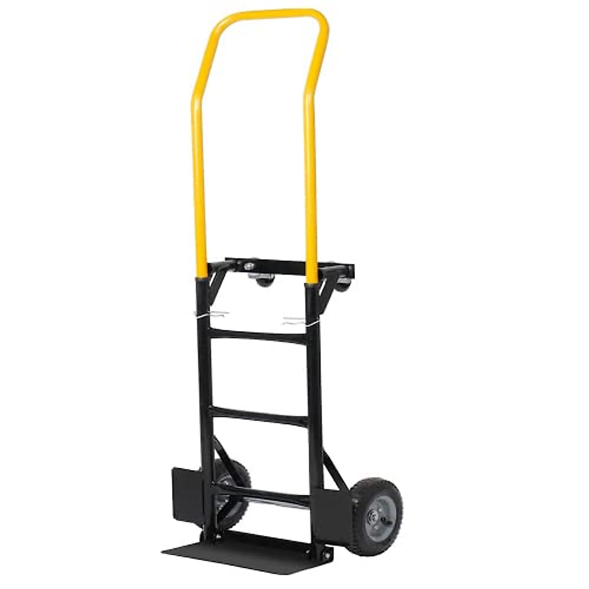 Hand Truck Dual Purpose 2 Wheel Dolly Cart and 4 Wheel Push Cart with Swivel Wheels 330 Lbs Capacity Heavy Duty Platform Cart for Moving/Warehouse/Garden/Grocery