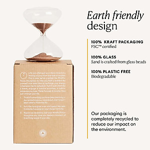 Mindful Moment Bundle - Five Minute Gratitude Journal and 5-Minute Hourglass Sand Timer