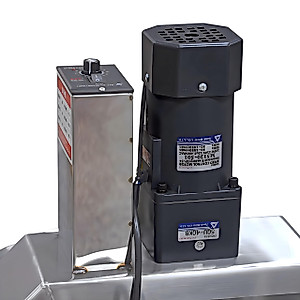 40L/10.5 Gal Automatic Food Mixer 110V 180W Stainless Steel Electric Mixer For Cooking Agitator Chocolate Paste Heat Mixing Machine Food Mixer Pot Seasoning Bottom Soup Sauce Stirrer