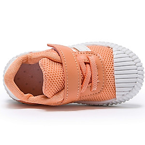 HLMBB Baby Shoes Sneakers for Infant Toddler Girls Boys Kids Babies 6 9 12 18 Size 5 5.5 6 Months Pre Walker (9-12 Months Toddler, 6.Orange, 9_Months)