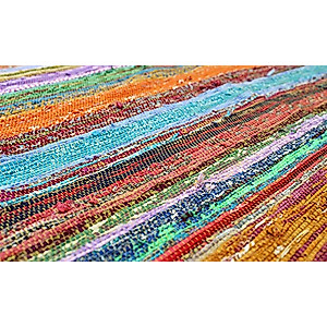 Handmade Braided Chindi Rug, Rag Rug, Area Rug, Carpet Rug, Runner Rug 3x5 Foot, 4x6 Foot, 5x7 Foot, Indian Carpet (3x5 Foot)