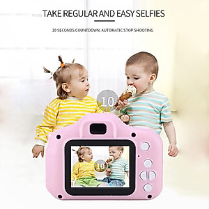 2022 Upgrade Kids Selfie Camera, Christmas Birthday Gifts for Boys Age 3-9, HD Digital Video Cameras for Toddler, Portable Toy for 3 4 5 6 7 8 Year Old Boy with 32GB SD Card (Pink)