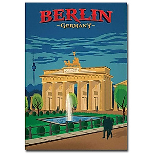 Berlin Germany Travel Vintage Art Refrigerator Magnet Size 2.5" x 3.5"